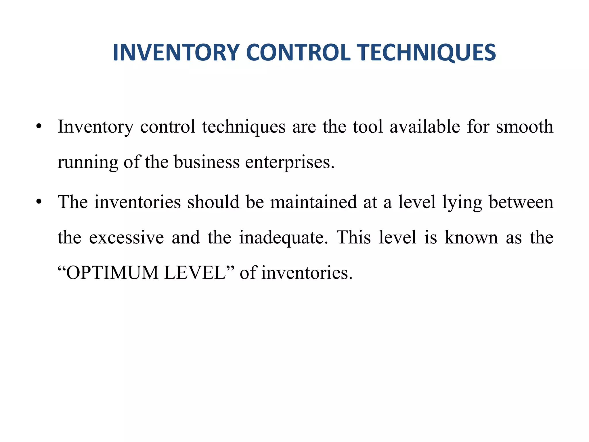 Inventory control | PPTX