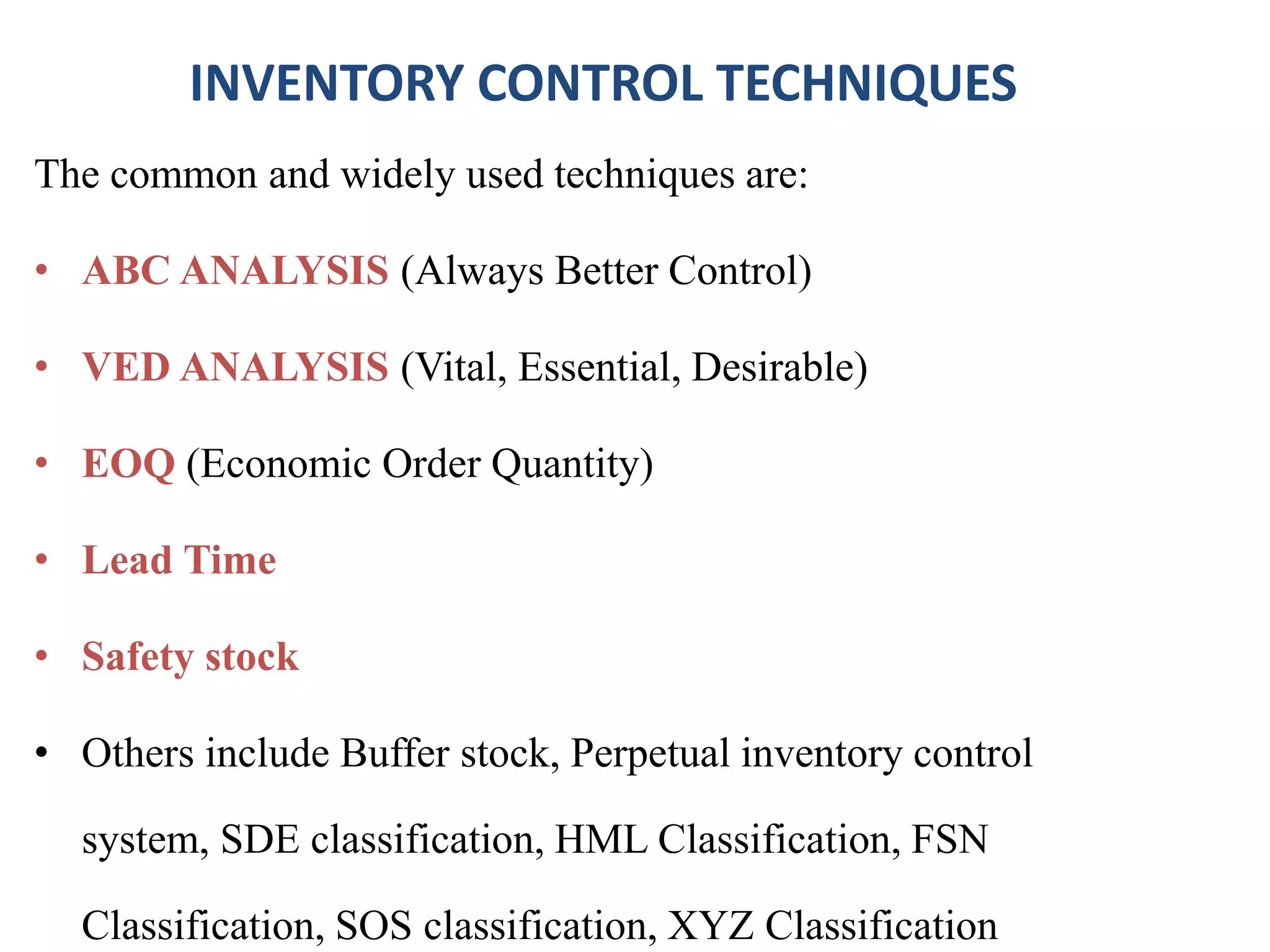 Inventory control | PPTX