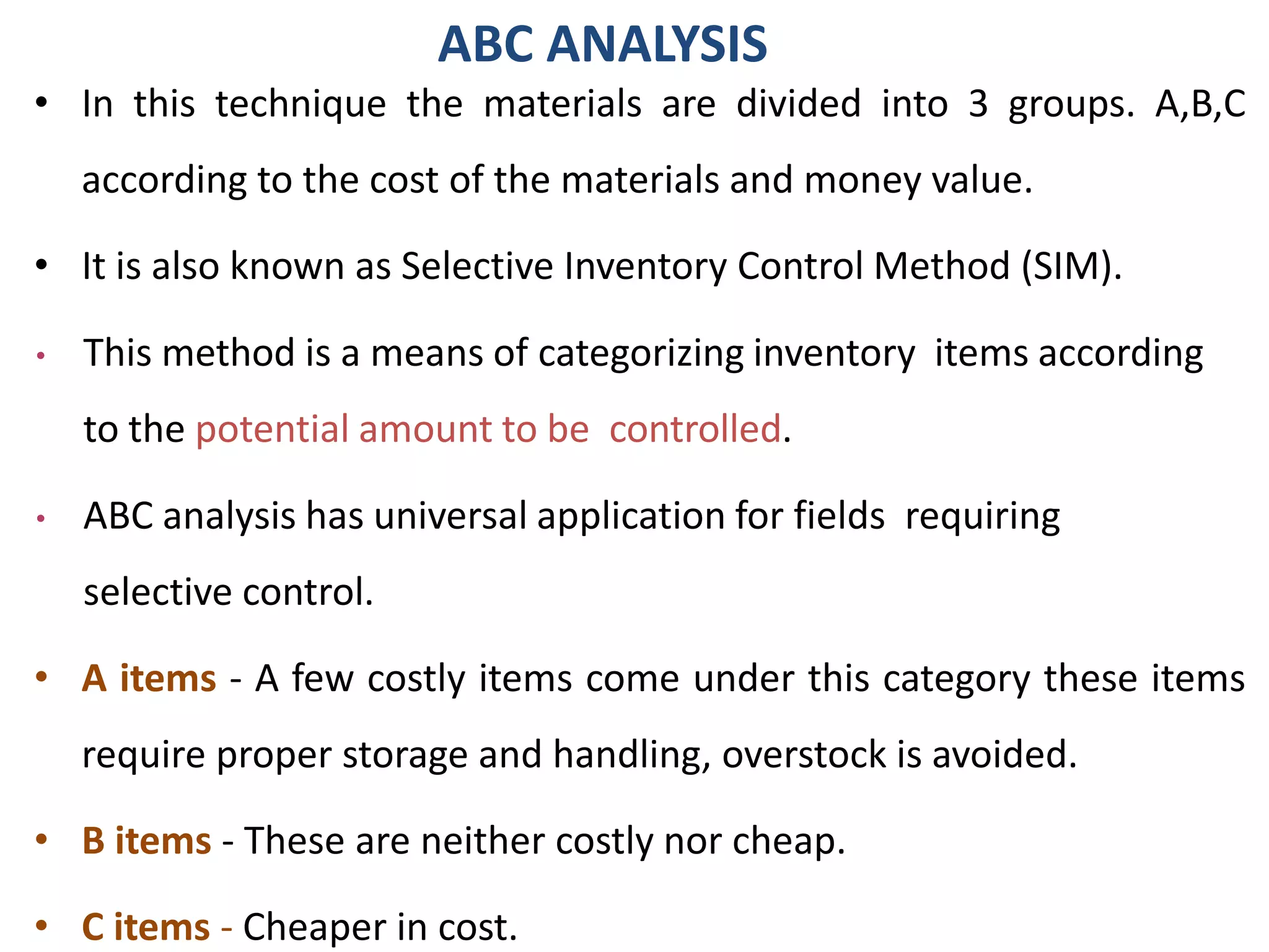 Inventory control | PPTX
