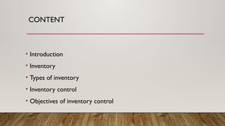 Inventory Control in nursing management in wards | PPTX
