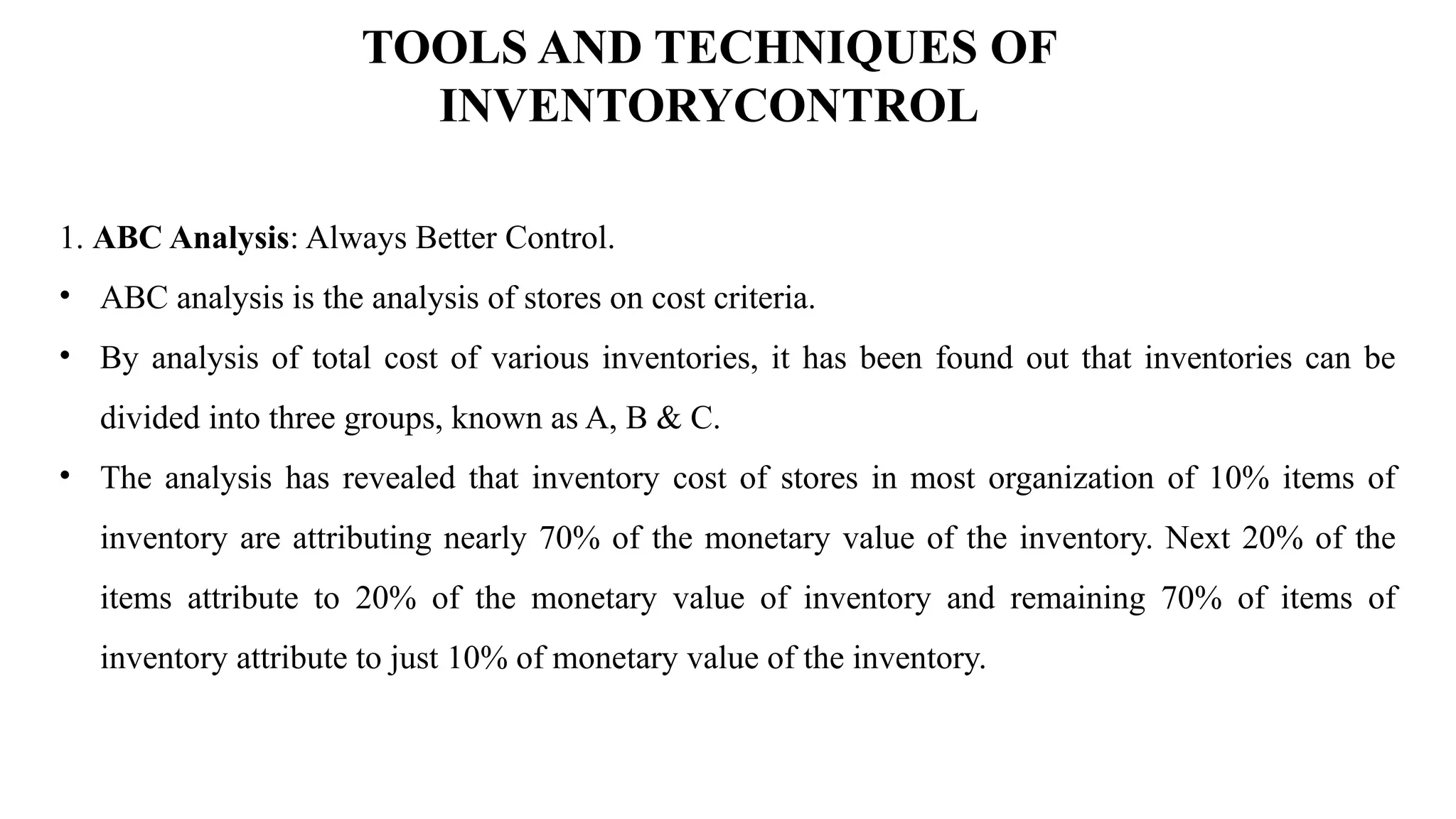 Inventory Control and management techniques.pptx