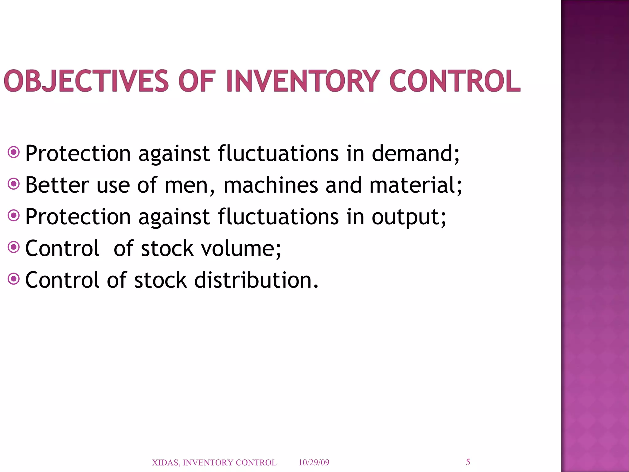 Inventory Control Final Ppt | PPT
