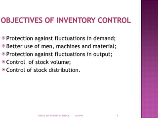 Inventory Control Final Ppt | PPT