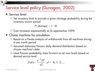 Inventory Control For Automated Drug Dispensing Machines | PDF