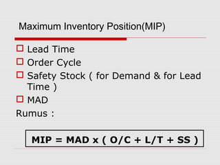 Inventory control level 1 materi training stmi | PPT