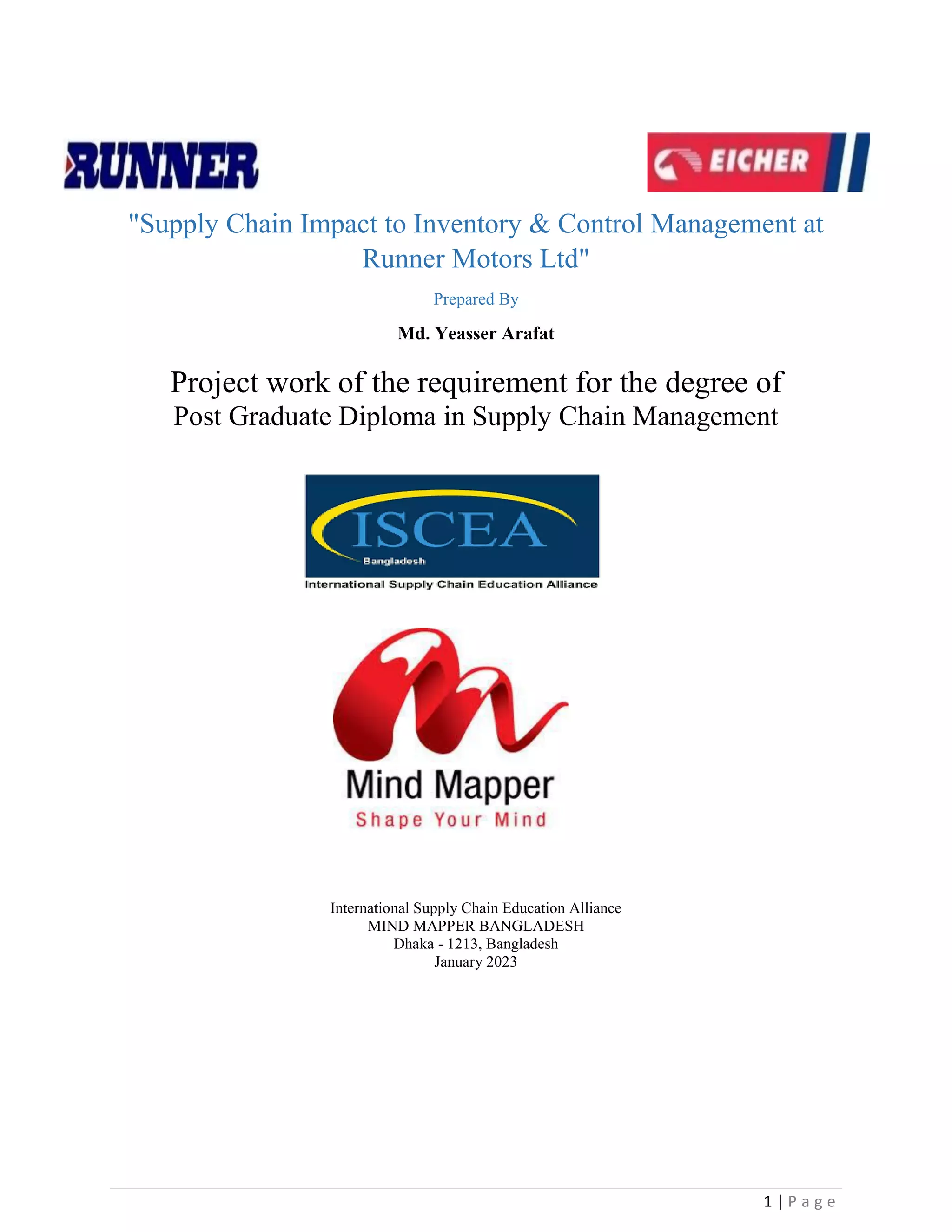 Inventory & Control Management at Runner Motors Ltd.pdf