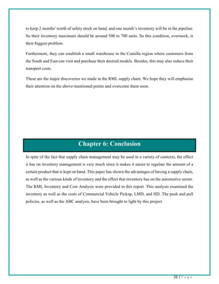 Inventory & Control Management at Runner Motors Ltd.pdf | Automotive ...