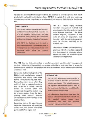 Inventory Control Methods FEFO-FIFO | PDF
