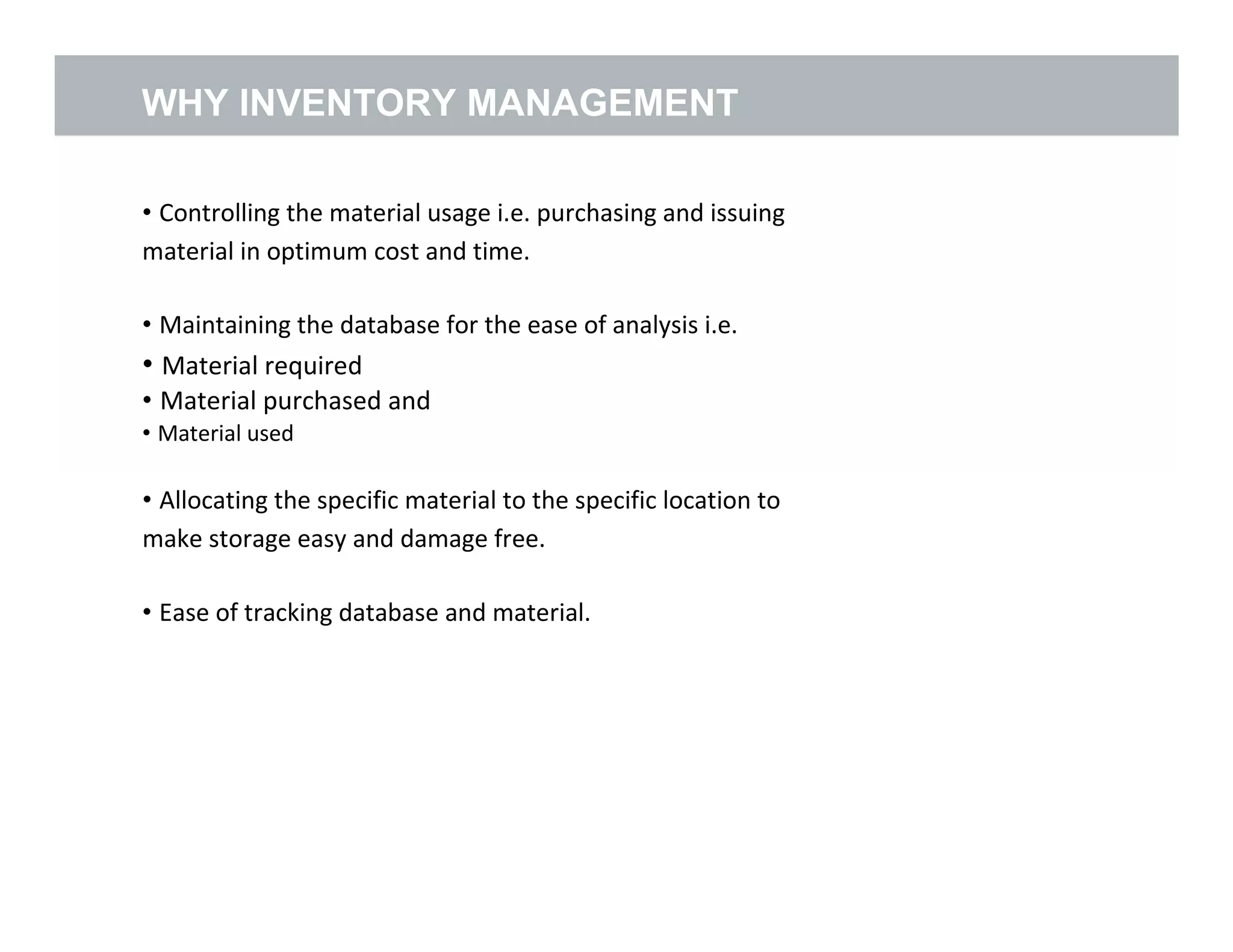 Inventory management control for Store | PPT