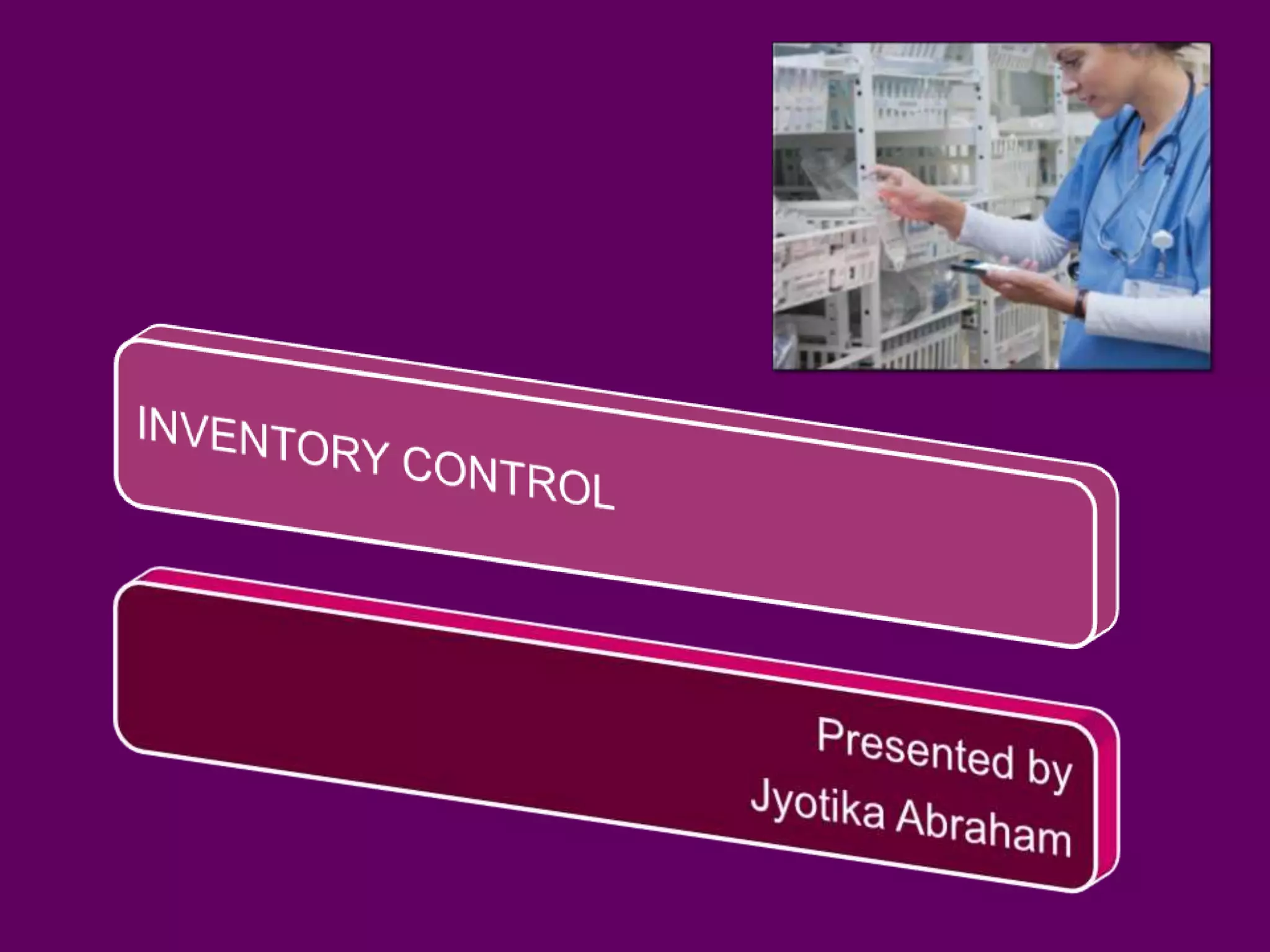 Inventory Control PPT | PPTX