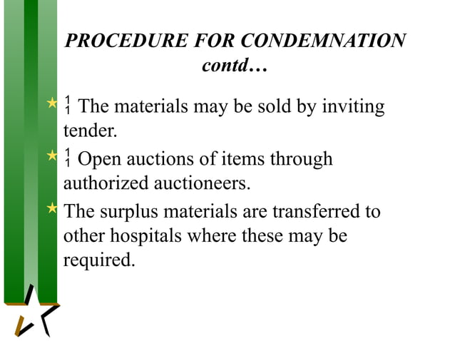 INVENTORY CONTROL and condemnation procedure in nursing management ...