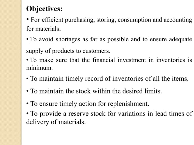Basic Concept of Inventory Control, Safety Stock | PPTX