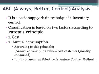 Inventory control Seminar Hospital Inventory | PPTX