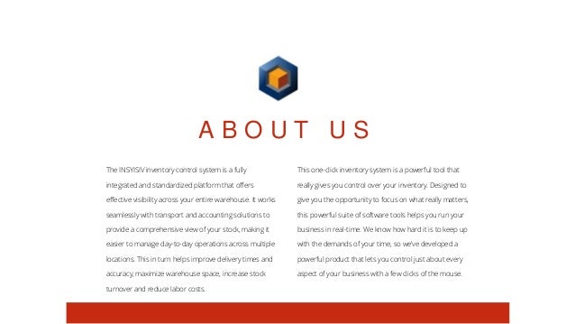 The Best Inventory Control System | INSYSIV | PPT
