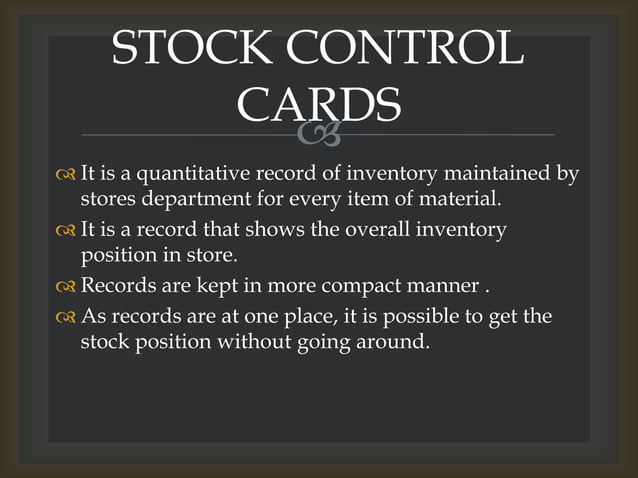 Inventory control system | PPTX