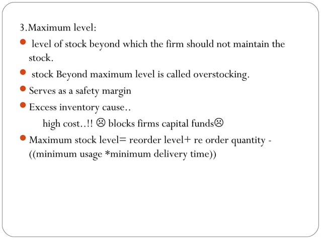 Inventory control techniques | PPT