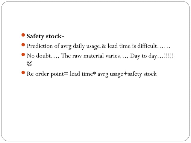 Inventory control techniques | PPT