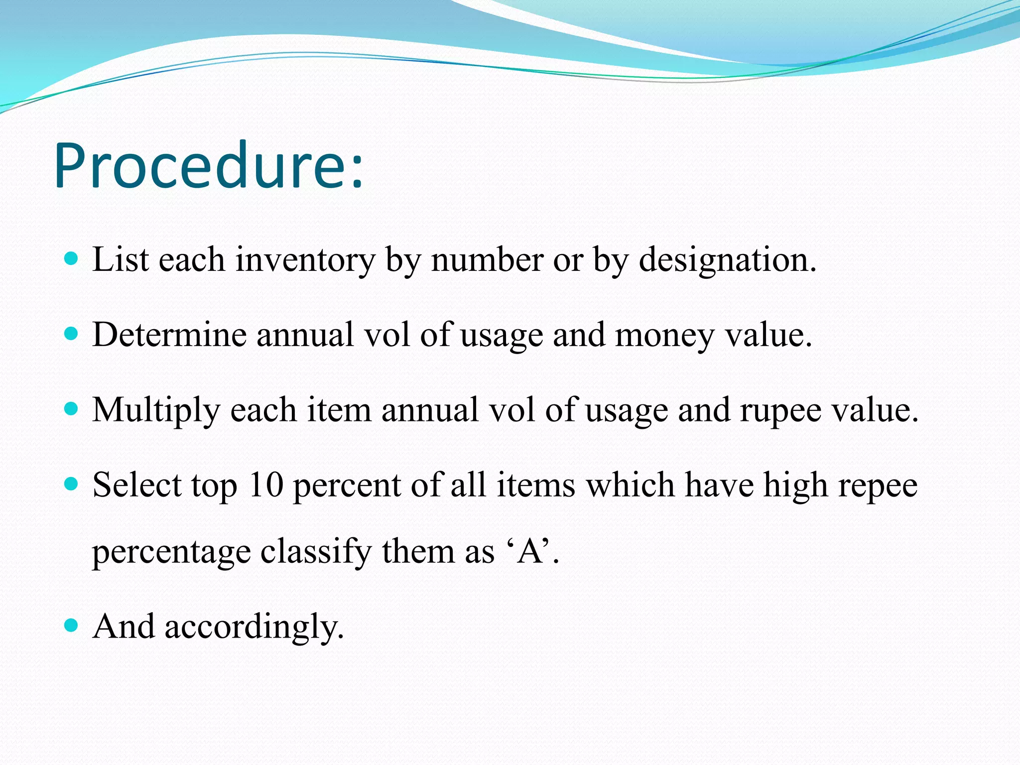 Inventory control techniques | PPT | Free Download
