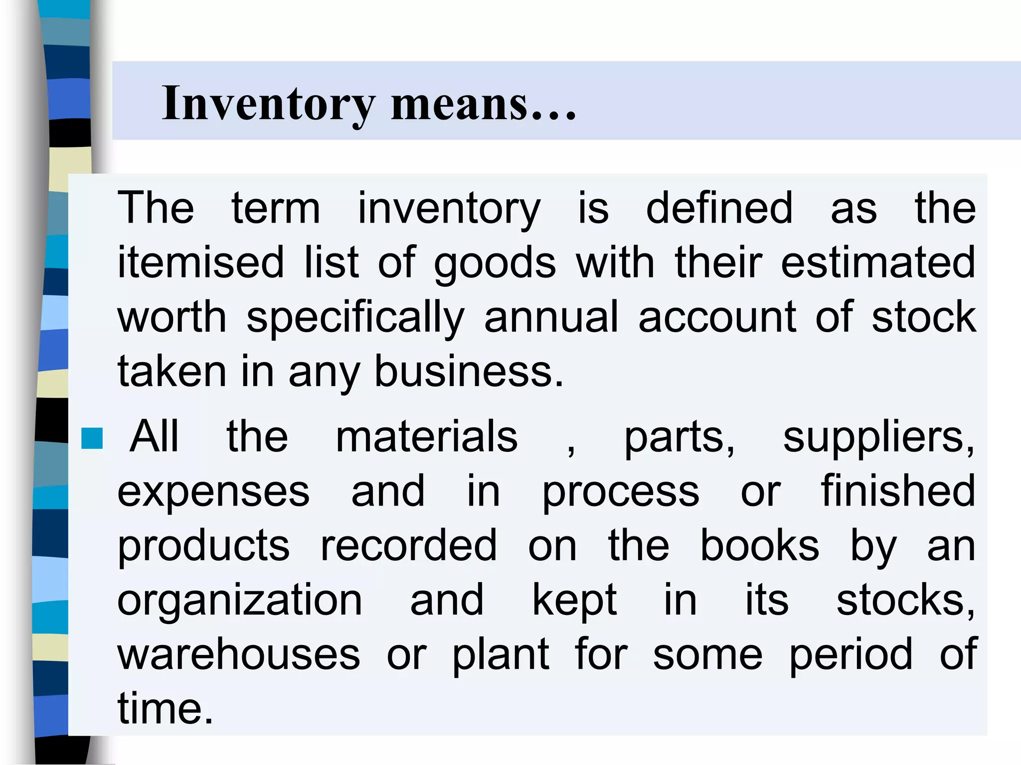 Inventory controltechniques ppt by ann | PPTX