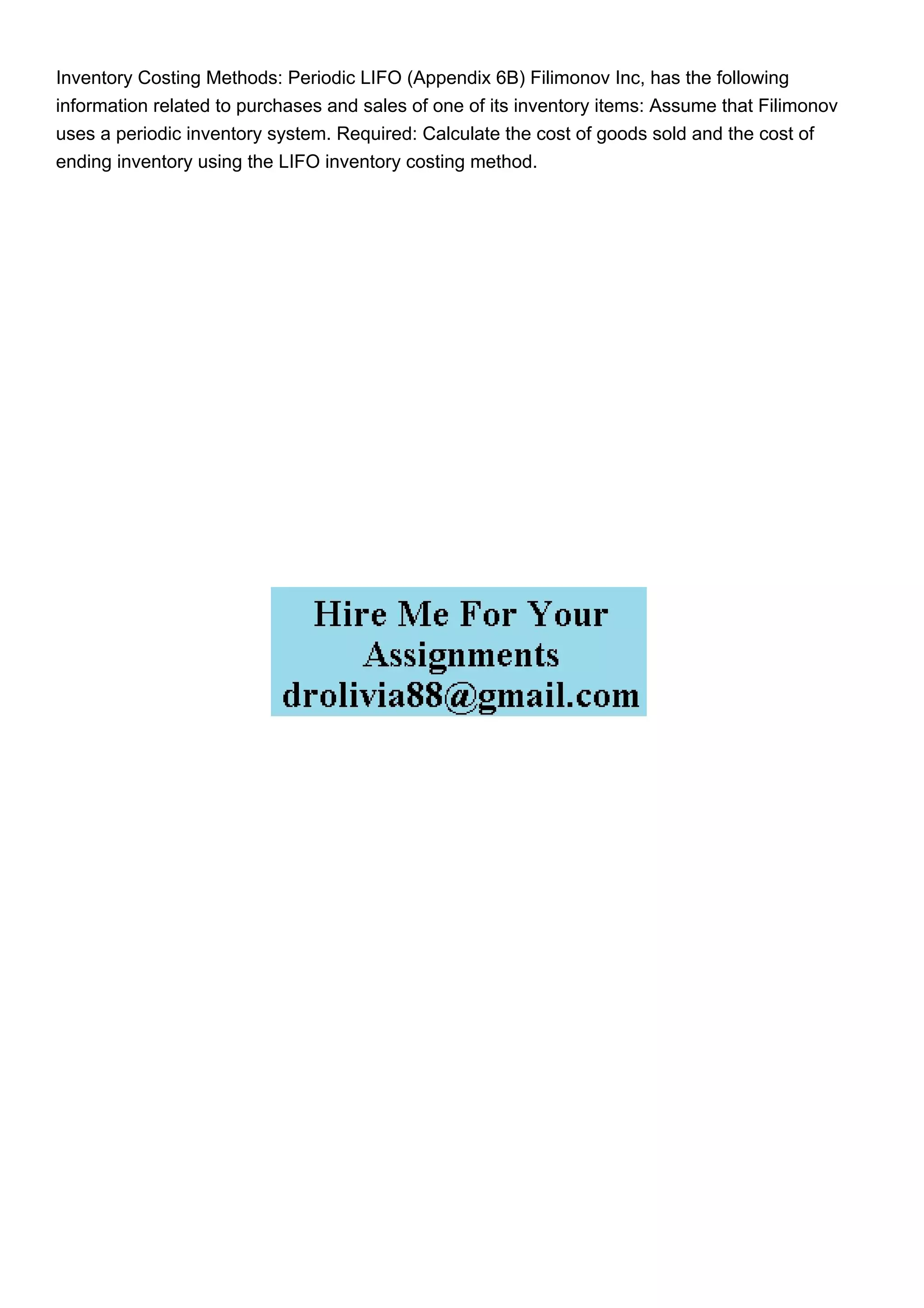 Inventory Costing Methods Periodic LIFO Appendix 6B Filim.pdf