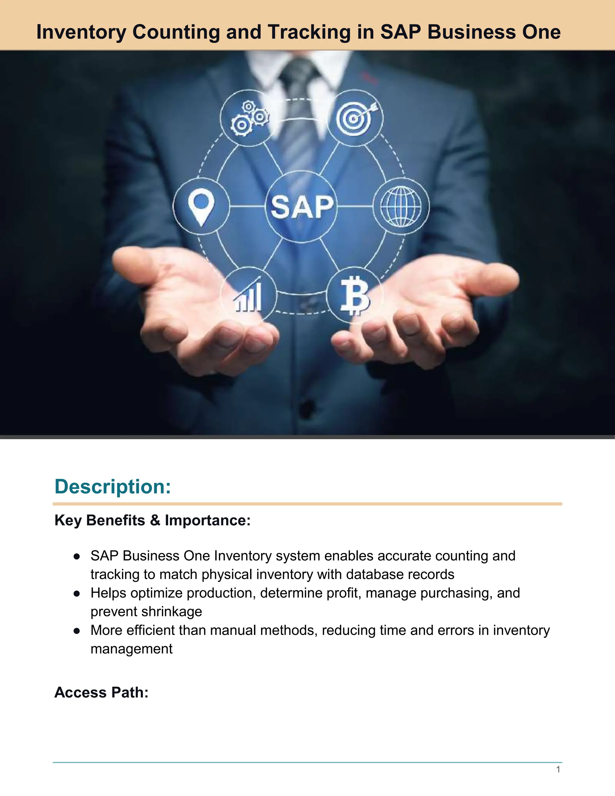 Inventory Counting and Tracking in SAP Business One | PDF