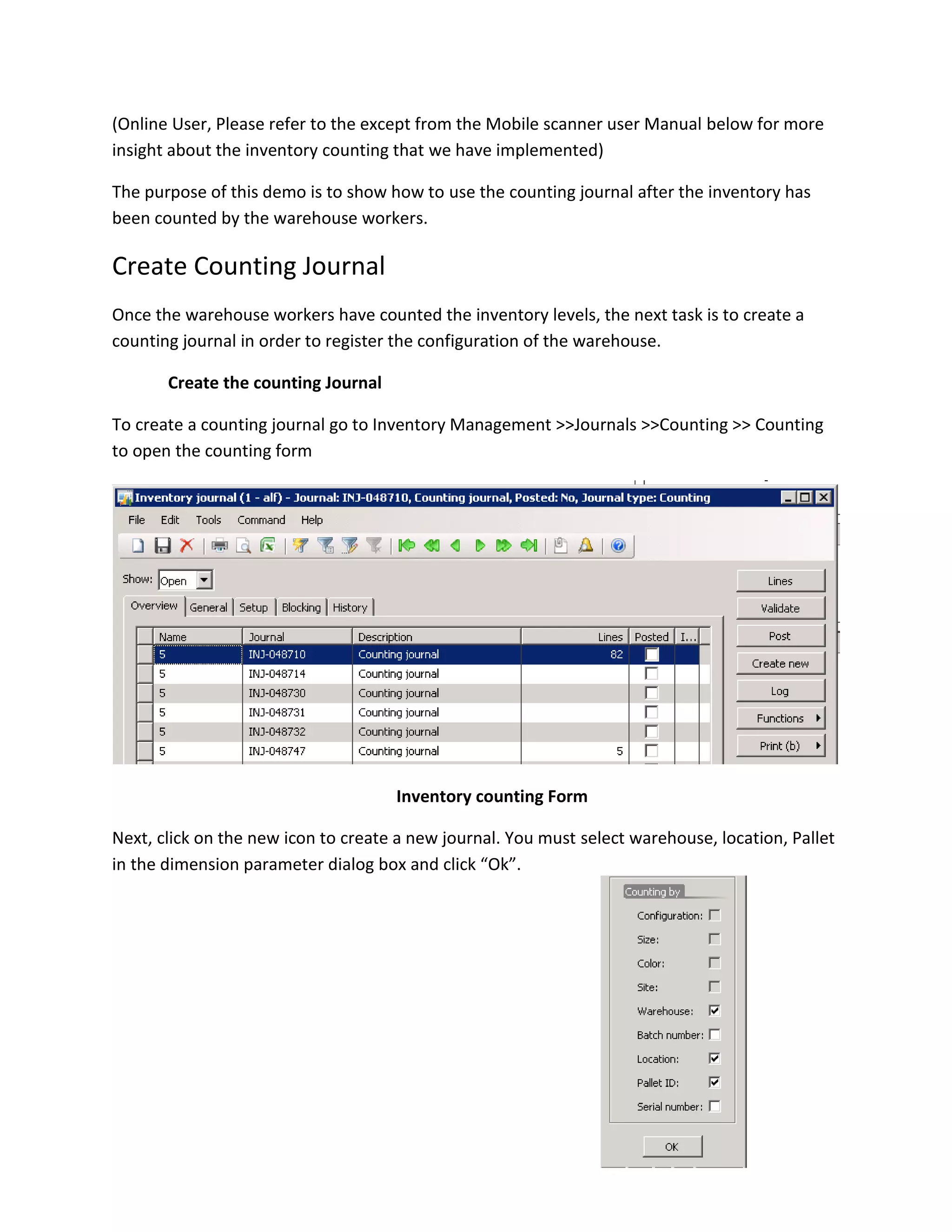 Inventory counting using Dynamics AX | PDF