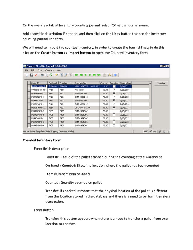 Inventory counting using Dynamics AX | PDF