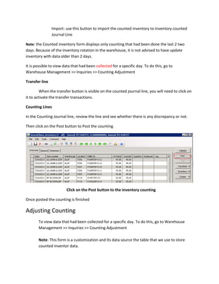 Inventory counting using Dynamics AX | PDF