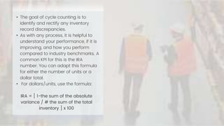 Inventory cycle counting 101 | PPTX | Stocks and Bonds | Personal Investing