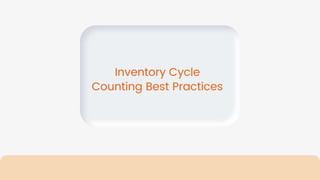 Inventory cycle counting 101 | PPTX