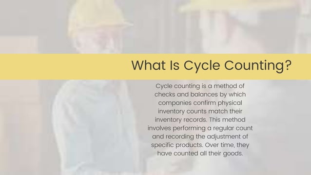 Inventory Cycle Counting 101 Pptx Stocks And Bonds Personal Investing