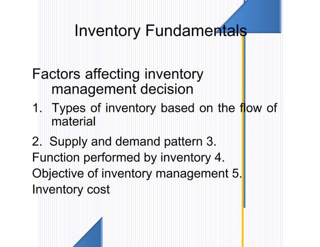 Inventory fundamental powerpoint | PPT | Logistics | Business