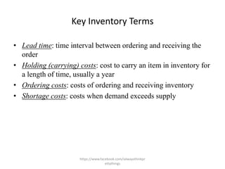 Inventory management | PPT