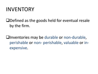 Inventory management | PPTX