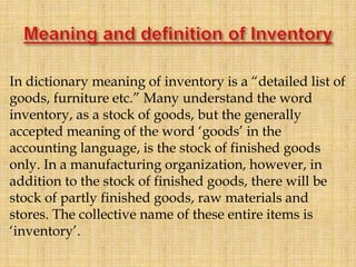 Inventory management | PPTX
