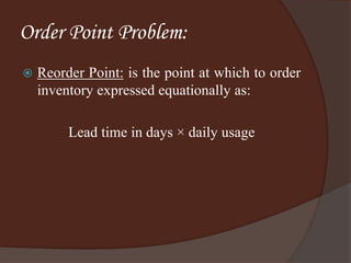 Inventory management | PPT