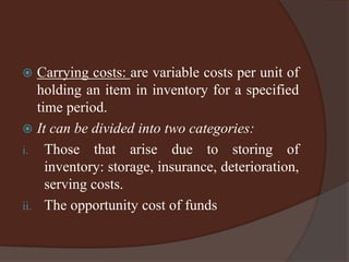 Inventory management | PPTX