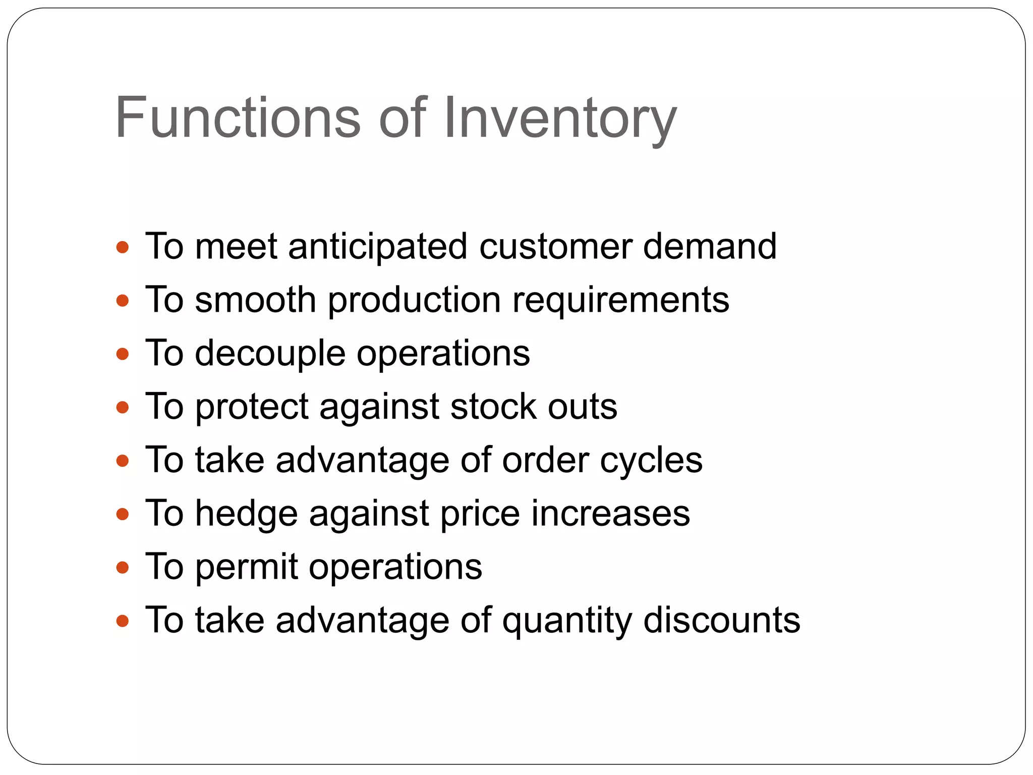 Inventory management | PPTX