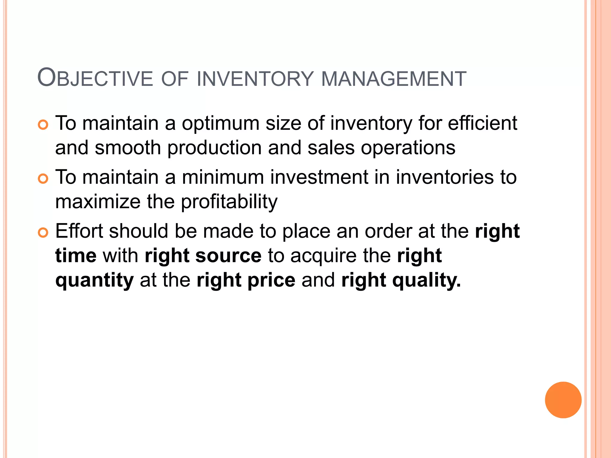 Inventory management -Aparna Lakshmanan | PPTX