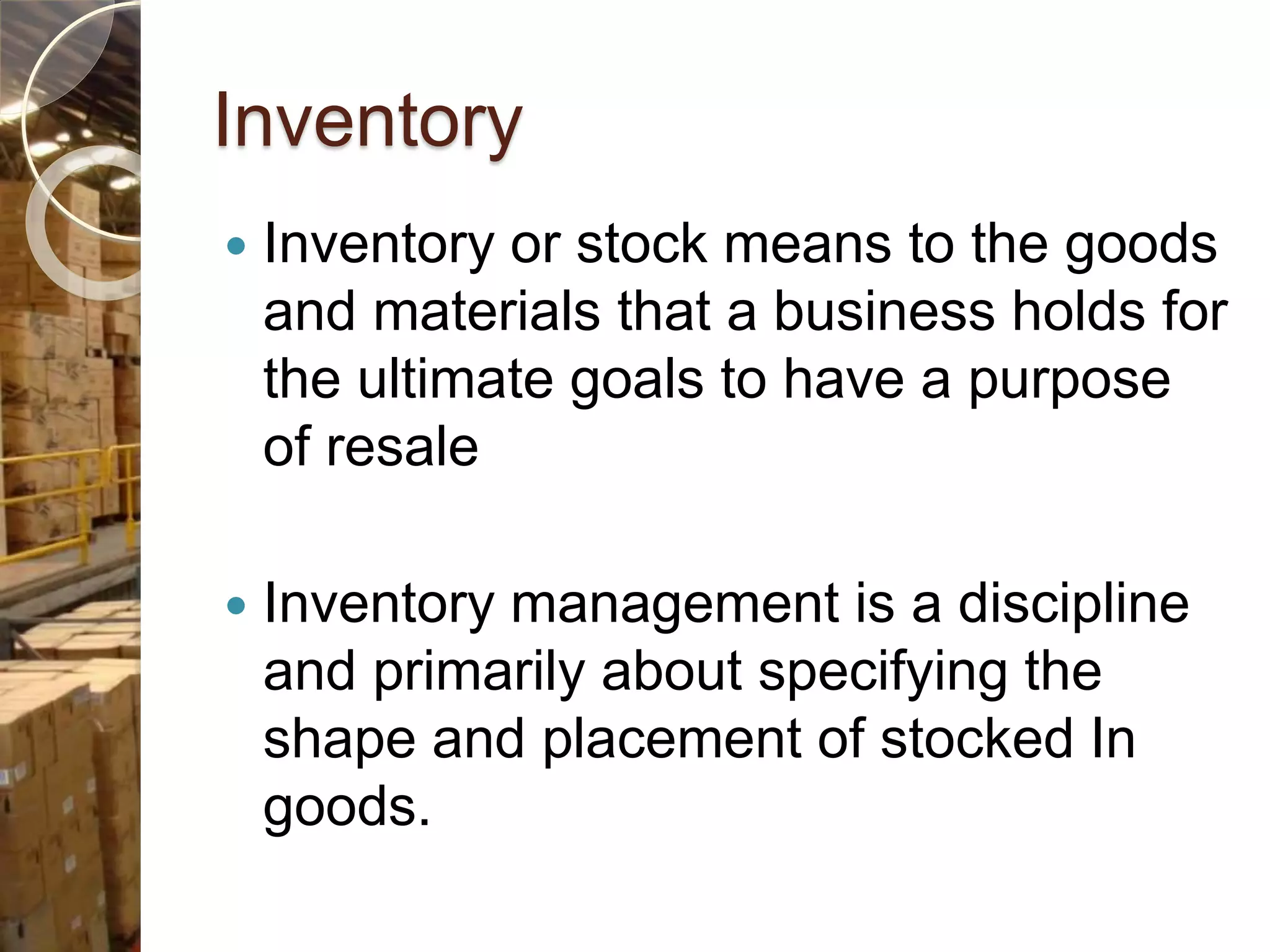 Inventory management.. | PPTX