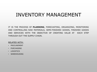 Inventory management | PPT
