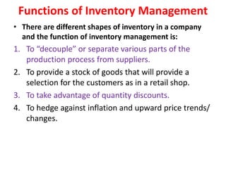 Inventory management | PPTX