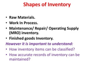 Inventory management | PPTX