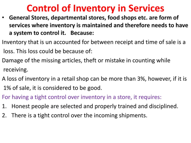 Inventory management | PPT