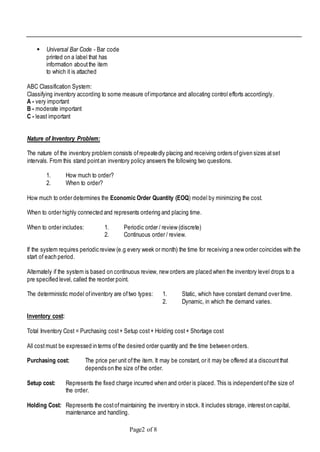 Inventory management | DOC