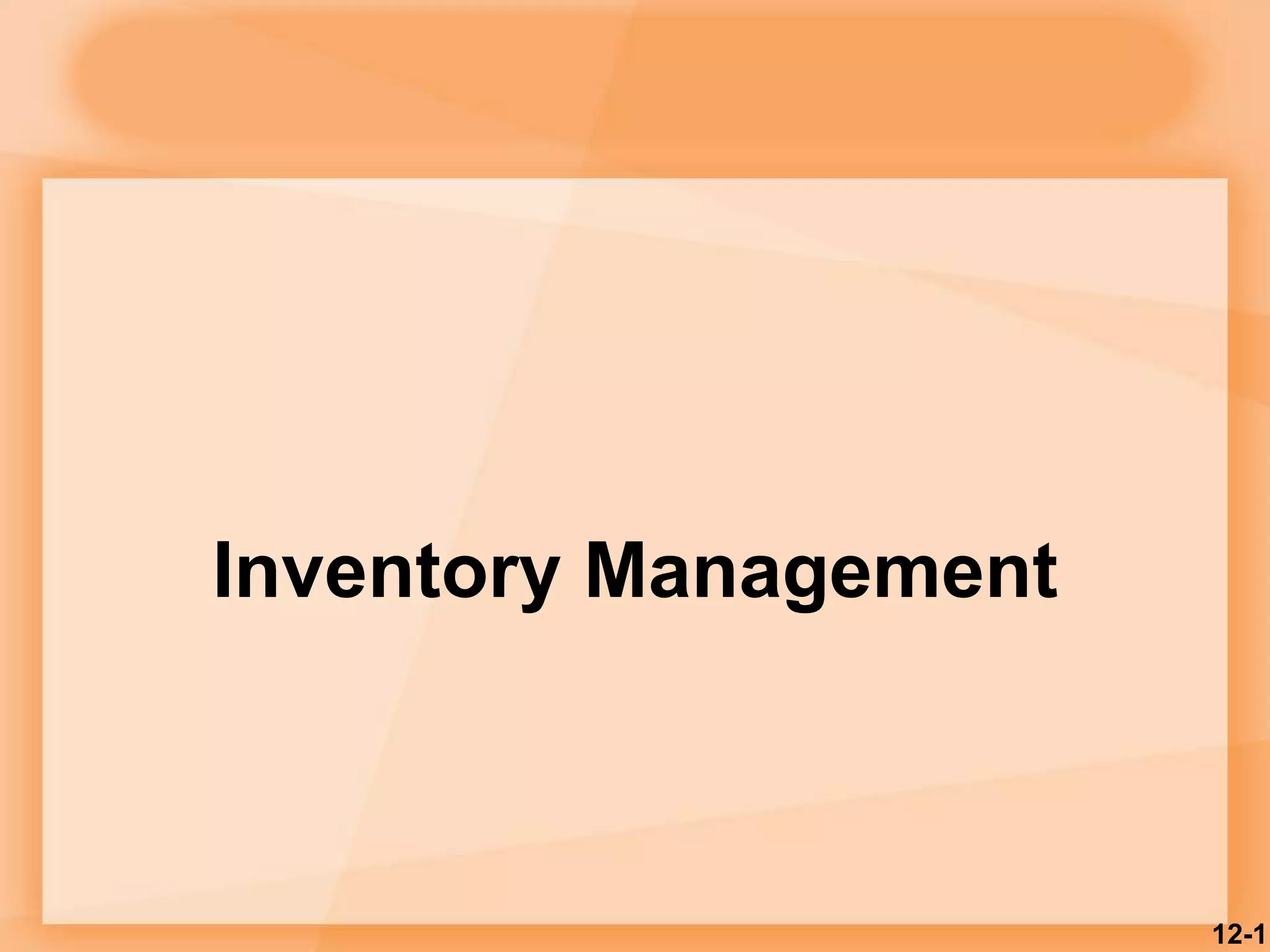 Inventory management | PPT