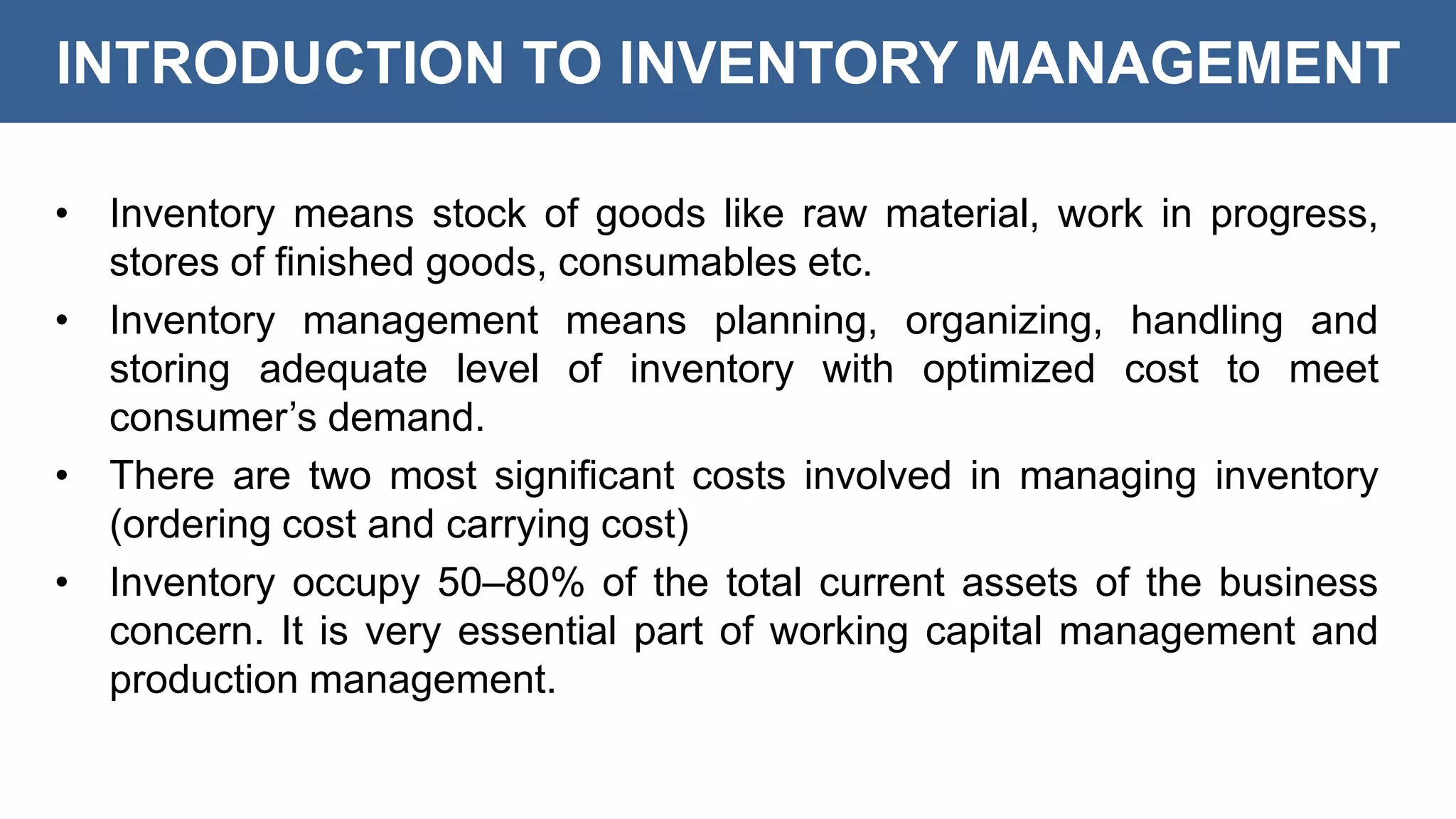 Inventory Management | PPTX | Logistics | Business