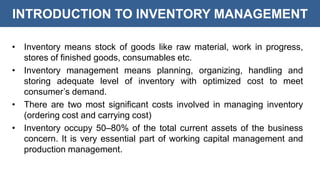 Inventory Management | PPTX | Logistics | Business