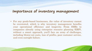 Inventory Management | PPTX | Logistics | Business