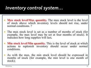 Inventory management of pharmaceutical products | PPTX